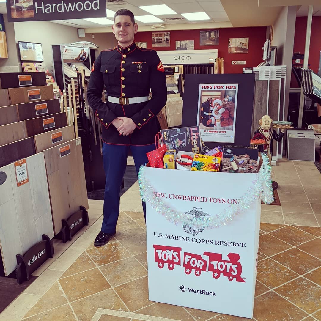 Donate Toys for Tots at Floor Decor Design Center!