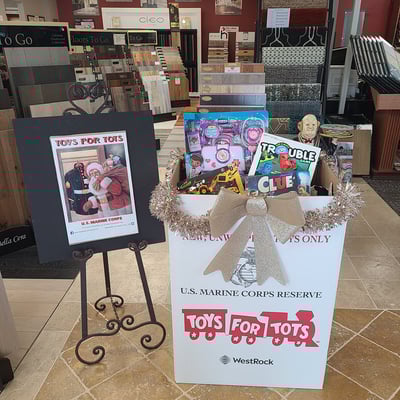Donate Toys for Tots at Floor Decor Design Center!